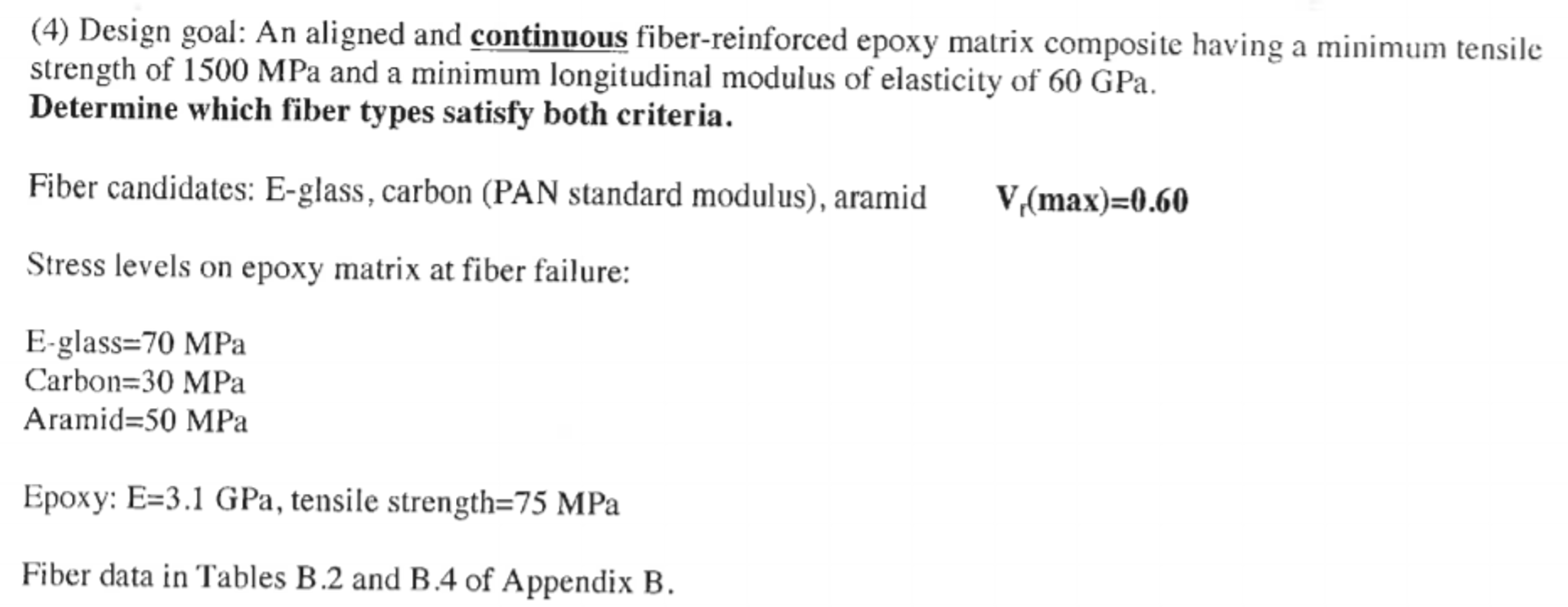 Solved An aligned and continuous fiber-reinforced epoxy | Chegg.com