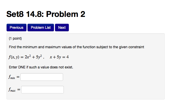 Solved Find The Minimum And Maximum Values Of The Function