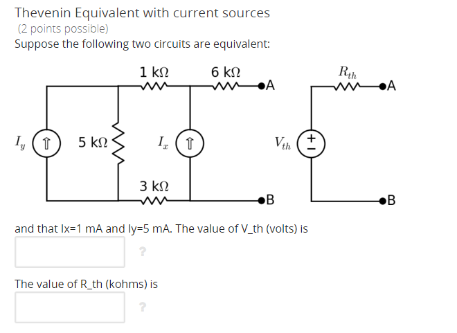 Solved Thevenin Equivalent with current sources Suppose the | Chegg.com