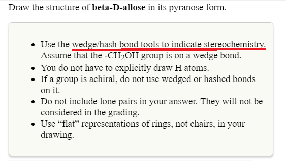 Draw the structure of beta-D-allose in its pyranose | Chegg.com