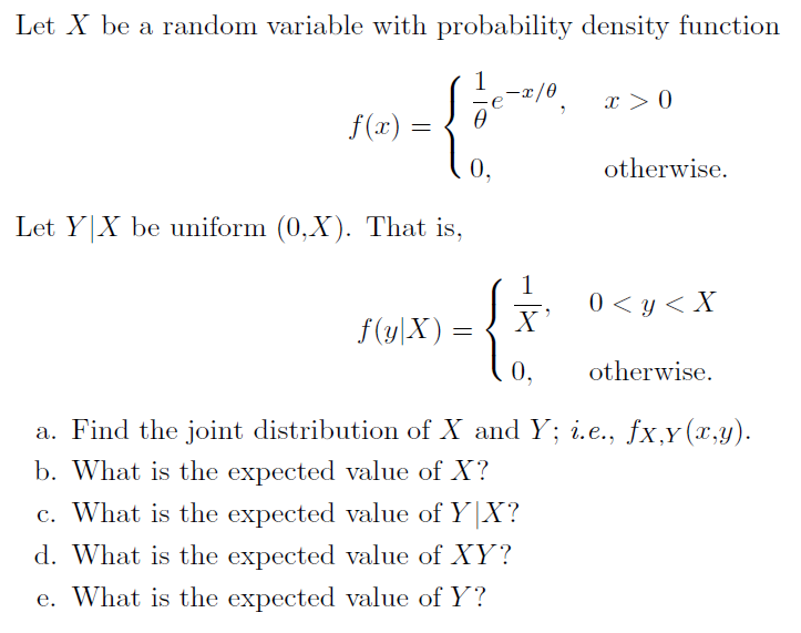 Solved Let X be a random variable with probability density | Chegg.com