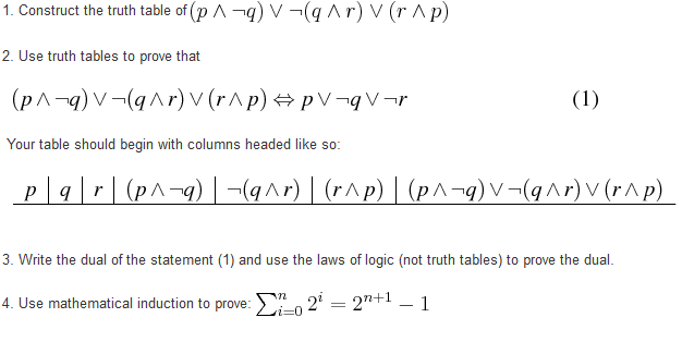 Solved Construct the truth table of (p q) V (q r) (r p) | Chegg.com Solved Construct the truth table of (p q) V (q r) (r p) | Chegg.com