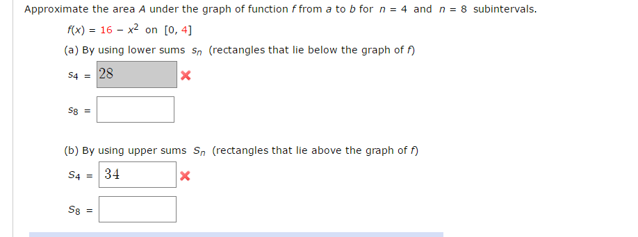 Solved Approximate the area A under the graph of function f | Chegg.com