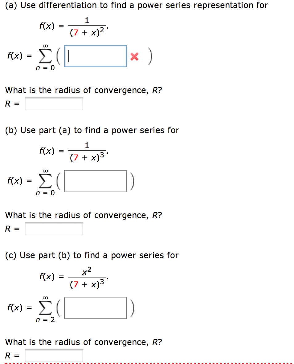 Solved Use differentiation to find a power series | Chegg.com