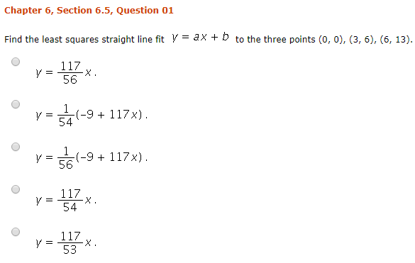 Solved Chapter 6, Section 6.5, Question 01 Find the least | Chegg.com
