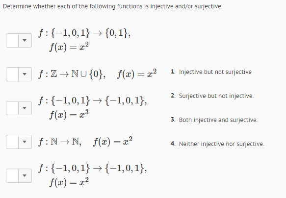 Solved: Determine Whether Each Of The Following Functions ... | Chegg.com
