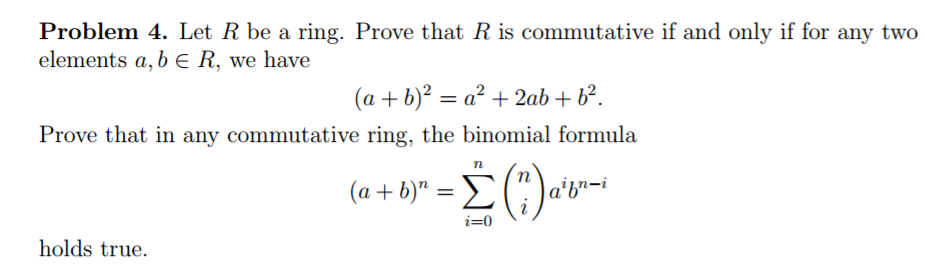 Solved Let R be a ring. Prove that R is commutative if... | Chegg.com