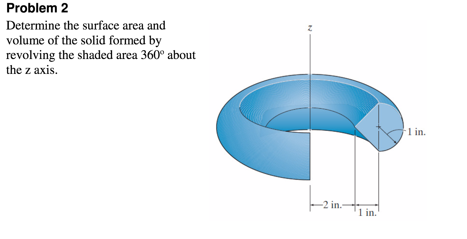 Determine the surface area and volume of the solid | Chegg.com