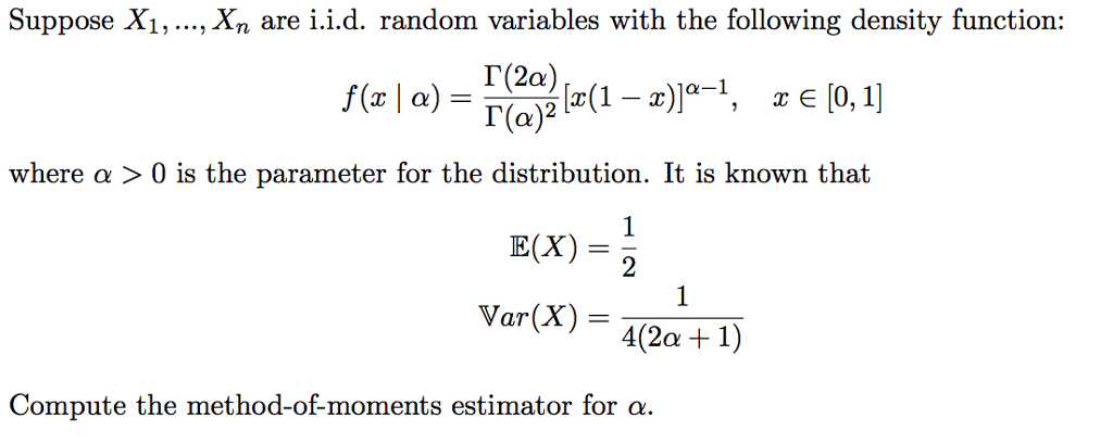 Solved Suppose X_1, X_n are i.i.d. random variables with the | Chegg.com