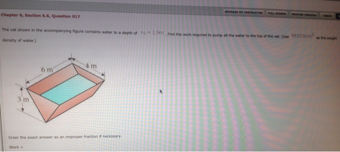 Solved The vat shown in the accompanying figure contains | Chegg.com
