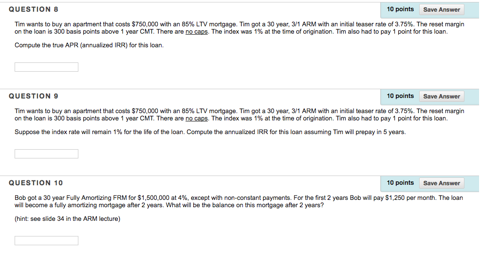 Solved QUESTION 1 10 points Save Answer A bank makes a 30 | Chegg.com