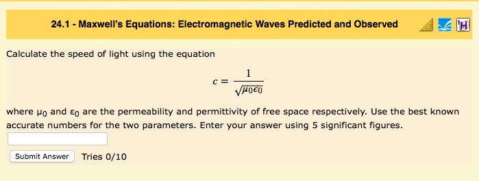 Solved 24.1 - Maxwell's Equations: Electromagnetic Waves | Chegg.com