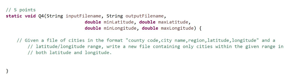 Solved Static Void Q4 String Inputfilename String Output
