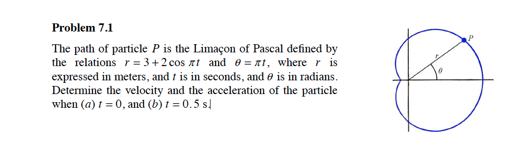 Solved The path of particle P is the Limaçon of Pascal | Chegg.com