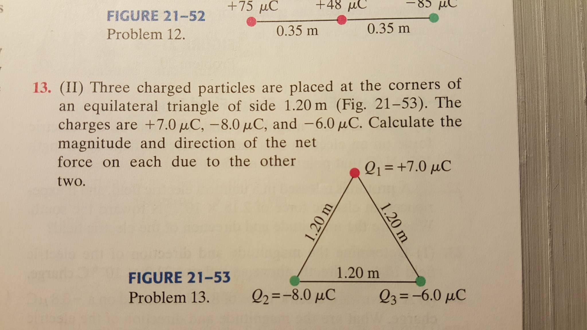 Solved Three Charged Particles Are Placed At The Corners Of