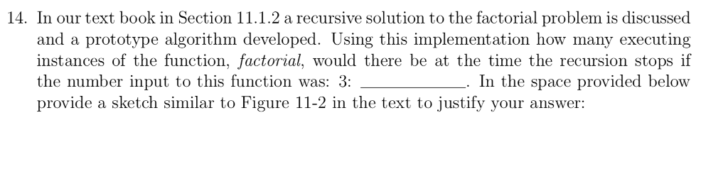 Solved 14. In our text book in Section 11.1.2 a recursive | Chegg.com