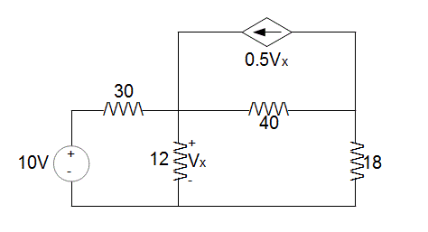 Solved Find Vx in the circuit using source | Chegg.com