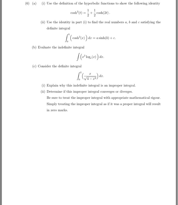 Solved Use the definition of the hyperbolic function to show | Chegg.com
