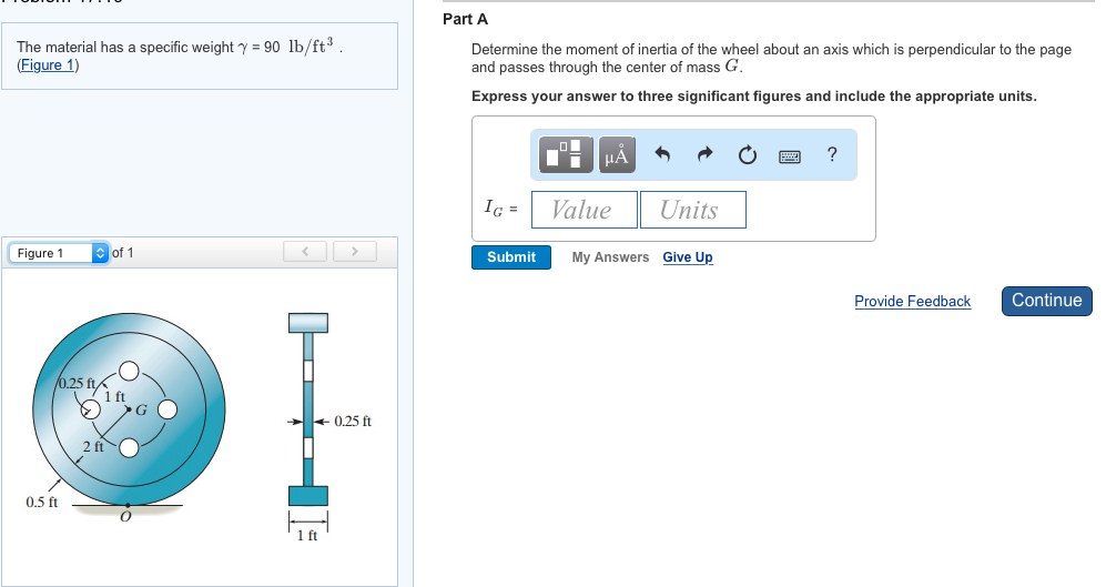 Solved The material has a specific weight gamma = 90 | Chegg.com