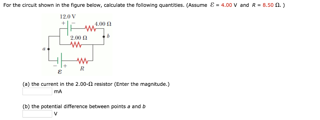 Solved For the circuit shown in the figure below, calculate | Chegg.com