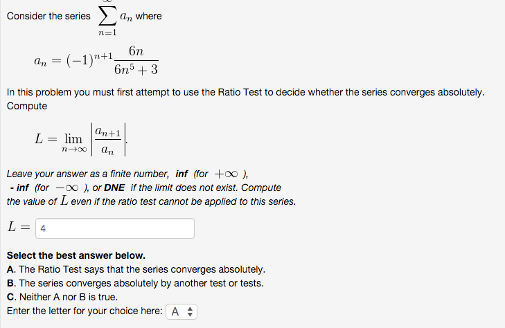 Solved Consider the series a1, whereIn this problem you must | Chegg.com