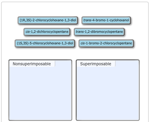 Solved Determine if the mirror images are superimposable or | Chegg.com
