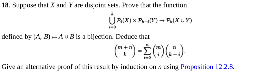 Solved 18. Suppose that X and Y are disjoint sets. Prove | Chegg.com