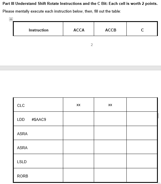 Solved Understand Shift Rotate Instructions And The C Bit