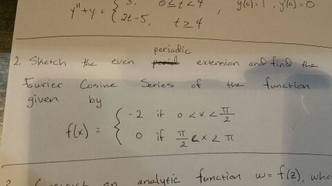 Solved Sketch the even periodic extension and find the | Chegg.com