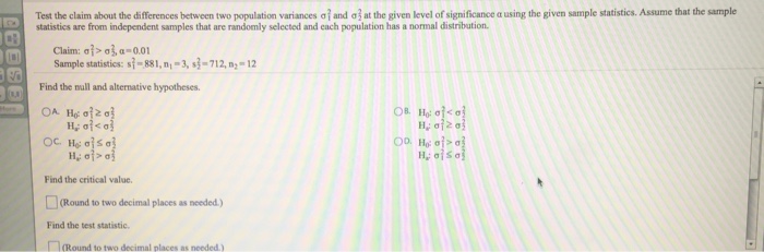 Solved sample statistics | Chegg.com