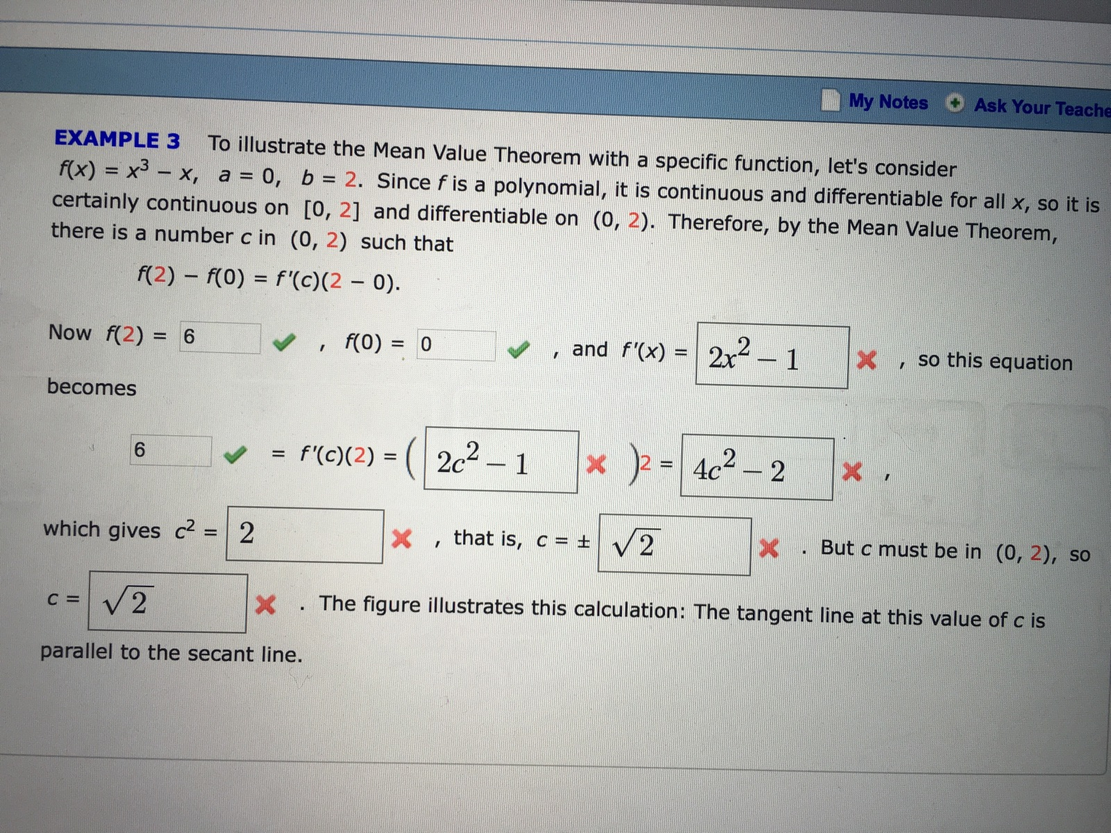 Solved To illustrate the Mean Value Theorem with a specific | Chegg.com