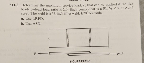 Solved 7.11-3 Determine the maximum service load, P, that | Chegg.com