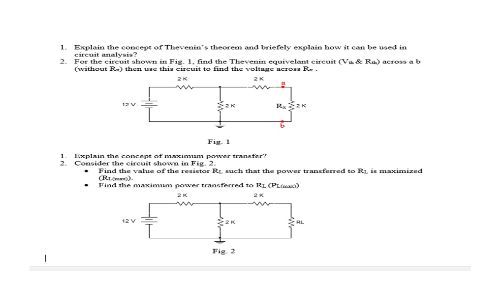 Solved Explain the concept of Thevenin's theorem and briefly | Chegg.com