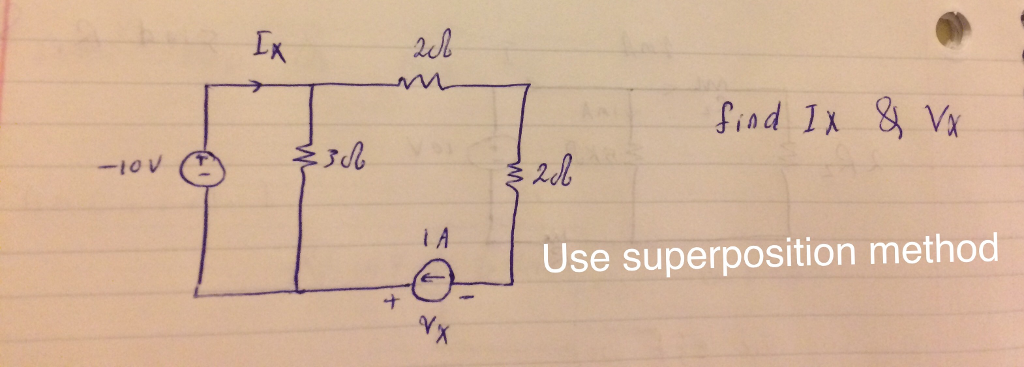 Solved Find I_x, & V_x Use superposition Method | Chegg.com