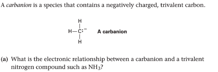 Solved A carbanion is a species that contains a negatively | Chegg.com
