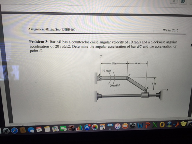 Solved Bar AB has a counterclockwise angular velocity of 10 | Chegg.com