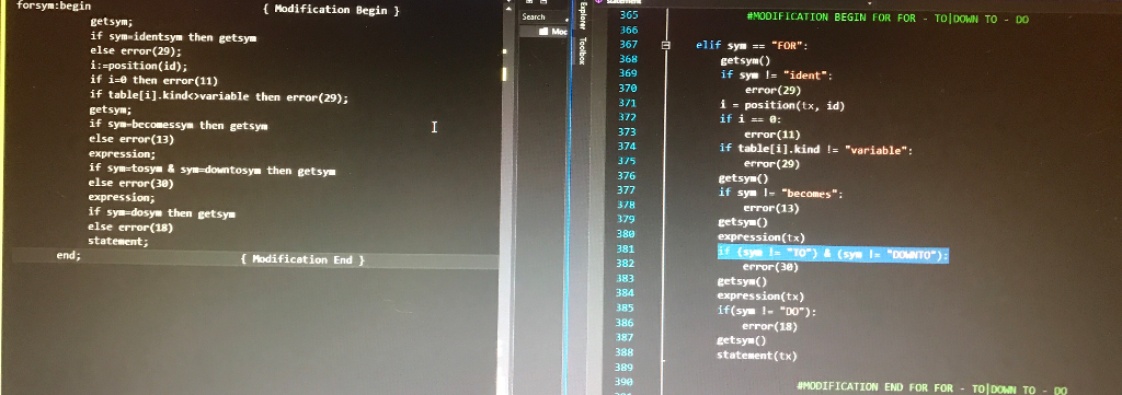 Solved So I must convert the python on the right to pascal | Chegg.com