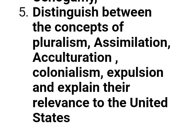 Solved Distinguish between the concepts of pluralism, | Chegg.com