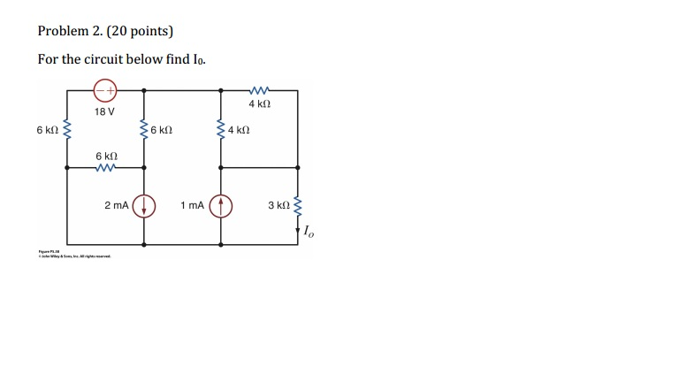 Solved For the circuit below find I0. | Chegg.com
