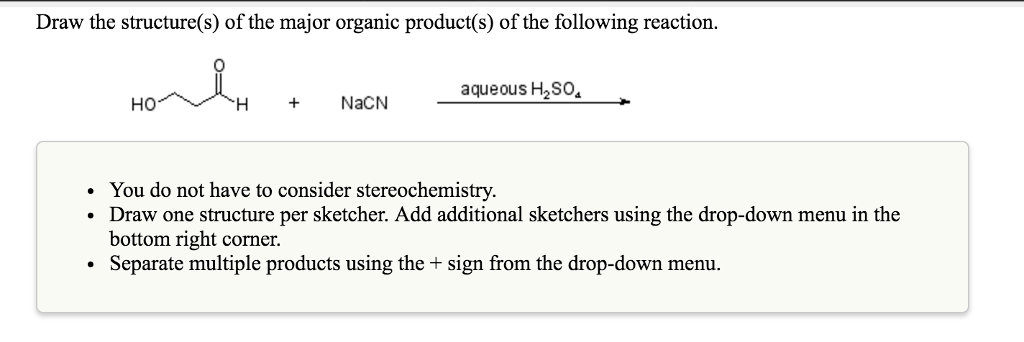 Solved Draw the structure(s) of the major organic product(s) | Chegg.com