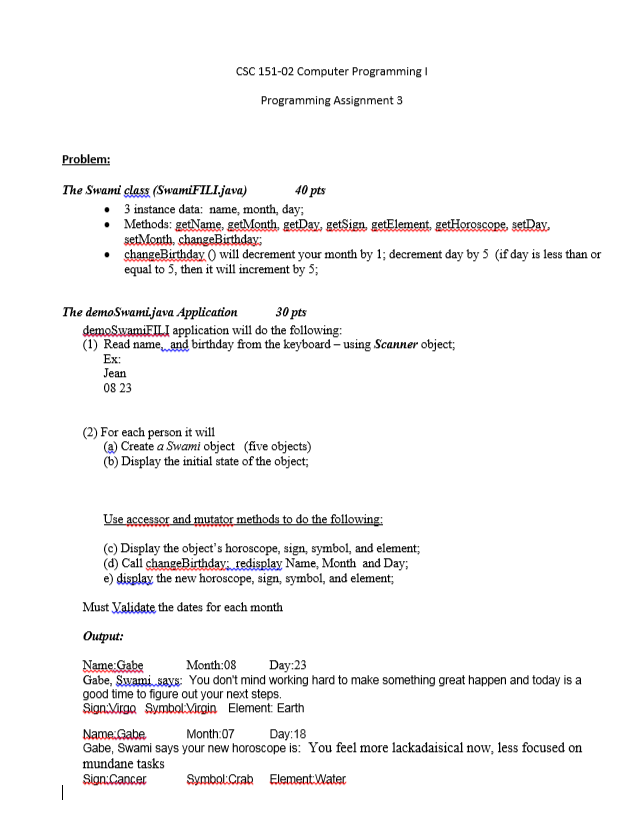 CSC 151-02 Computer Programming l Programming | Chegg.com