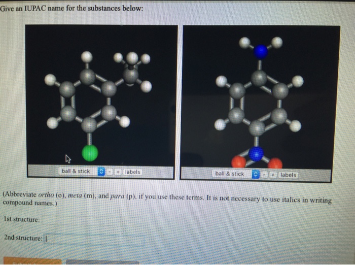 Solved Give an IUPAC name for the substances below: | Chegg.com