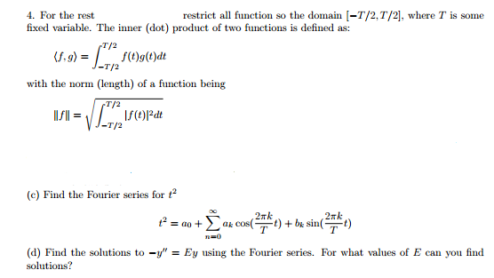 Solved Differential Equations: Fourier Series and Transform | Chegg.com