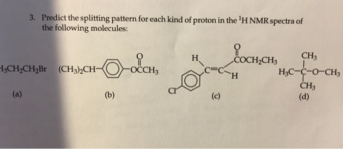 Solved Predict the splitting patterns for each kind of | Chegg.com