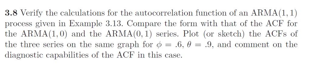 3.8 Verify the calculations for the autocorrelation | Chegg.com