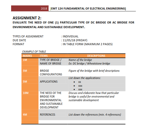 Solved 2018 EMT 124 FUNDAMENTAL OF ELECTRICAL ENGINEERING | Chegg.com