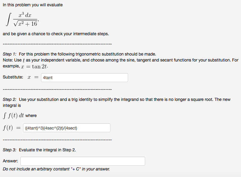 Solved In this problem you will evaluate 2 +16 and be given | Chegg.com