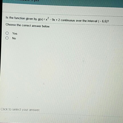 Solved Is the function given by g(x) = x^2 - 9x + 2 | Chegg.com