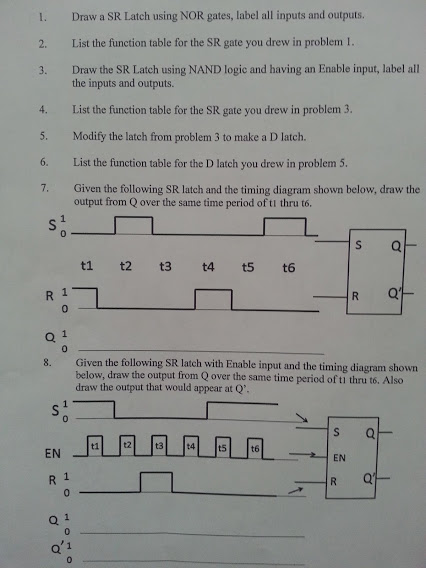 Solved Draw a SR Latch using NOR gates, label all inputs and | Chegg.com