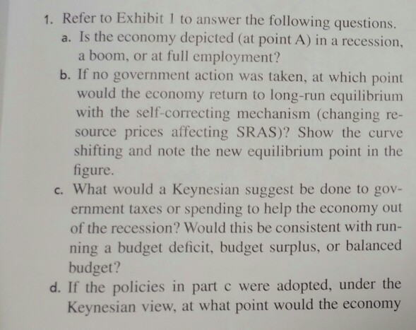 Solved Exhibit LAAS LRAS SRAS SRAS SRAS AD AD AD Y, Real GDP | Chegg.com